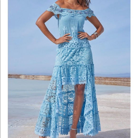 Boston Proper | Dresses | Lace Offtheshoulder Maxi Dress | Poshmark